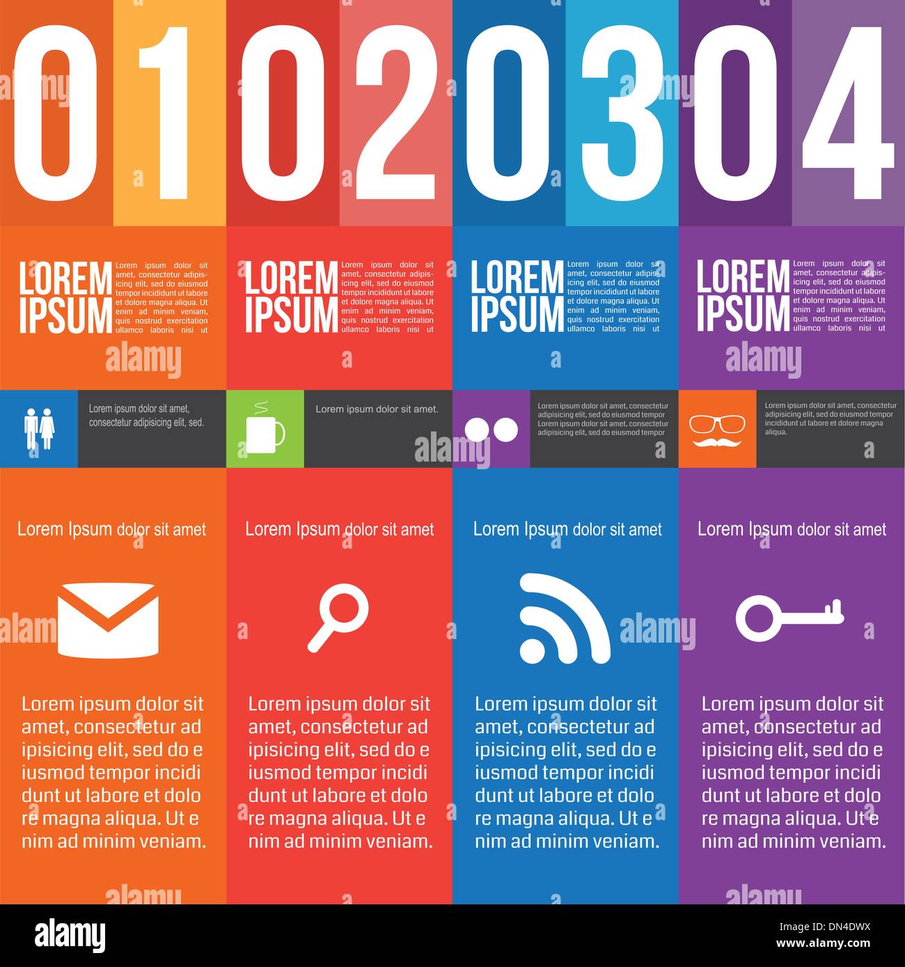 Numbered icons hi-res stock photography and images - Alamy