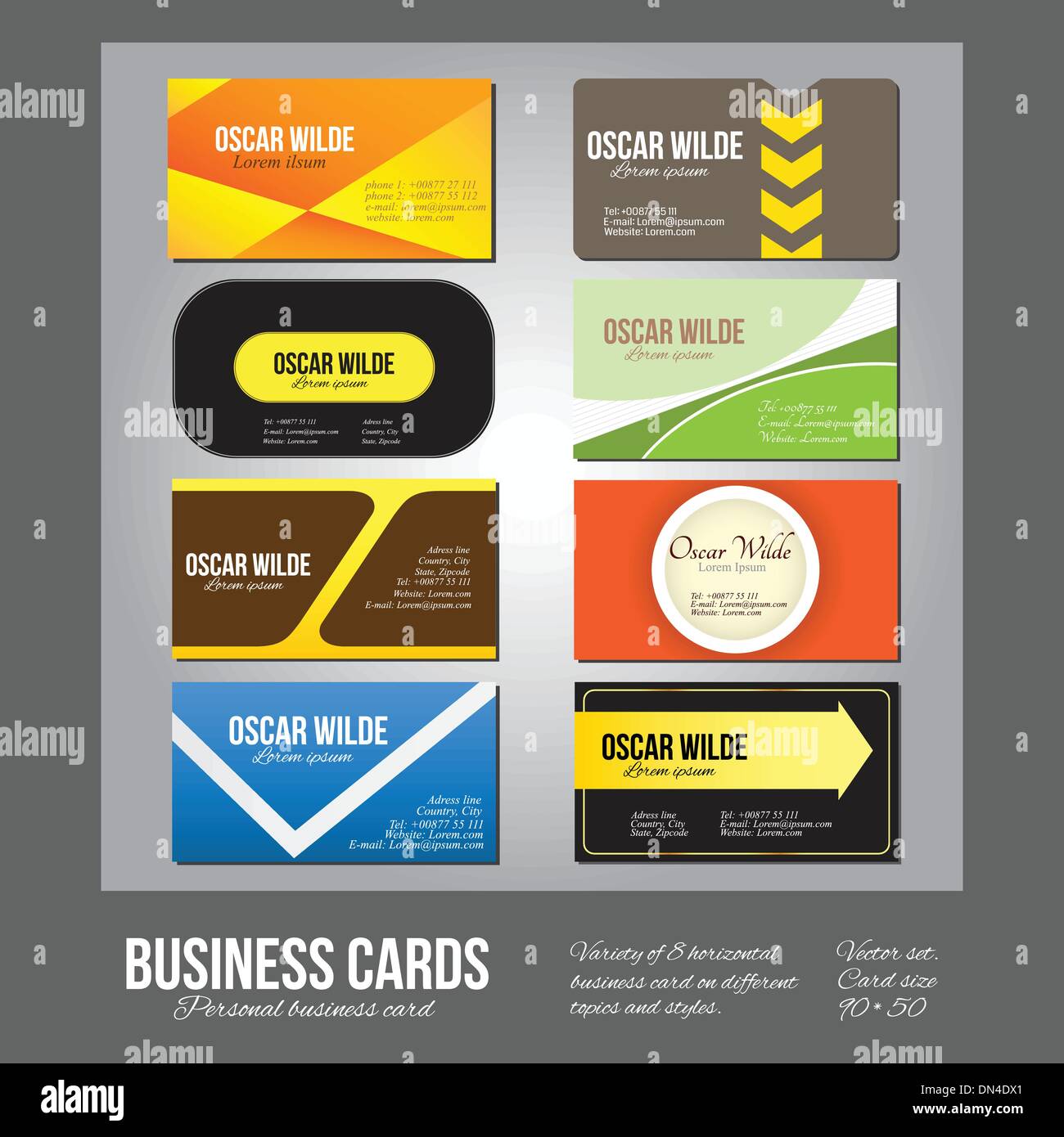 Symbol cards horizontal Stock Vector Images - Alamy