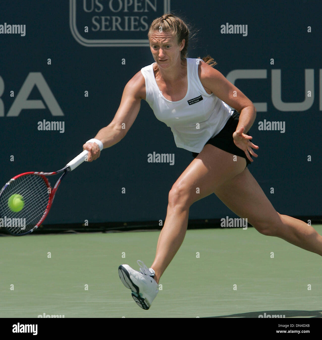 Aug 02, 2006; Carlsbad, CA, USA; MARY PIERCE reaches for a forehand ...