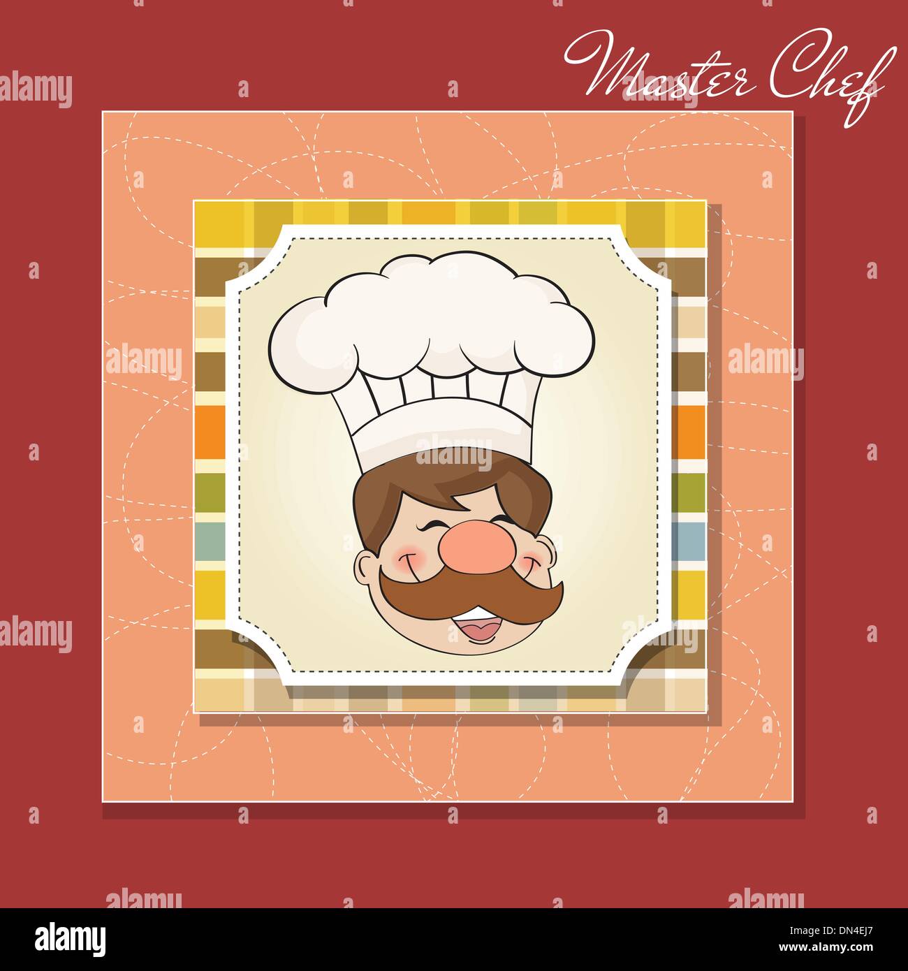 Background with Smiling Chef and Menu Stock Vector Image & Art - Alamy