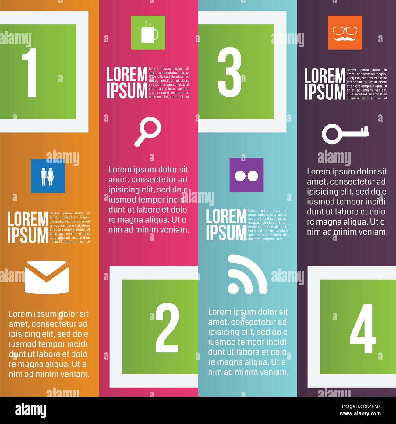 Numbered icons hi-res stock photography and images - Alamy