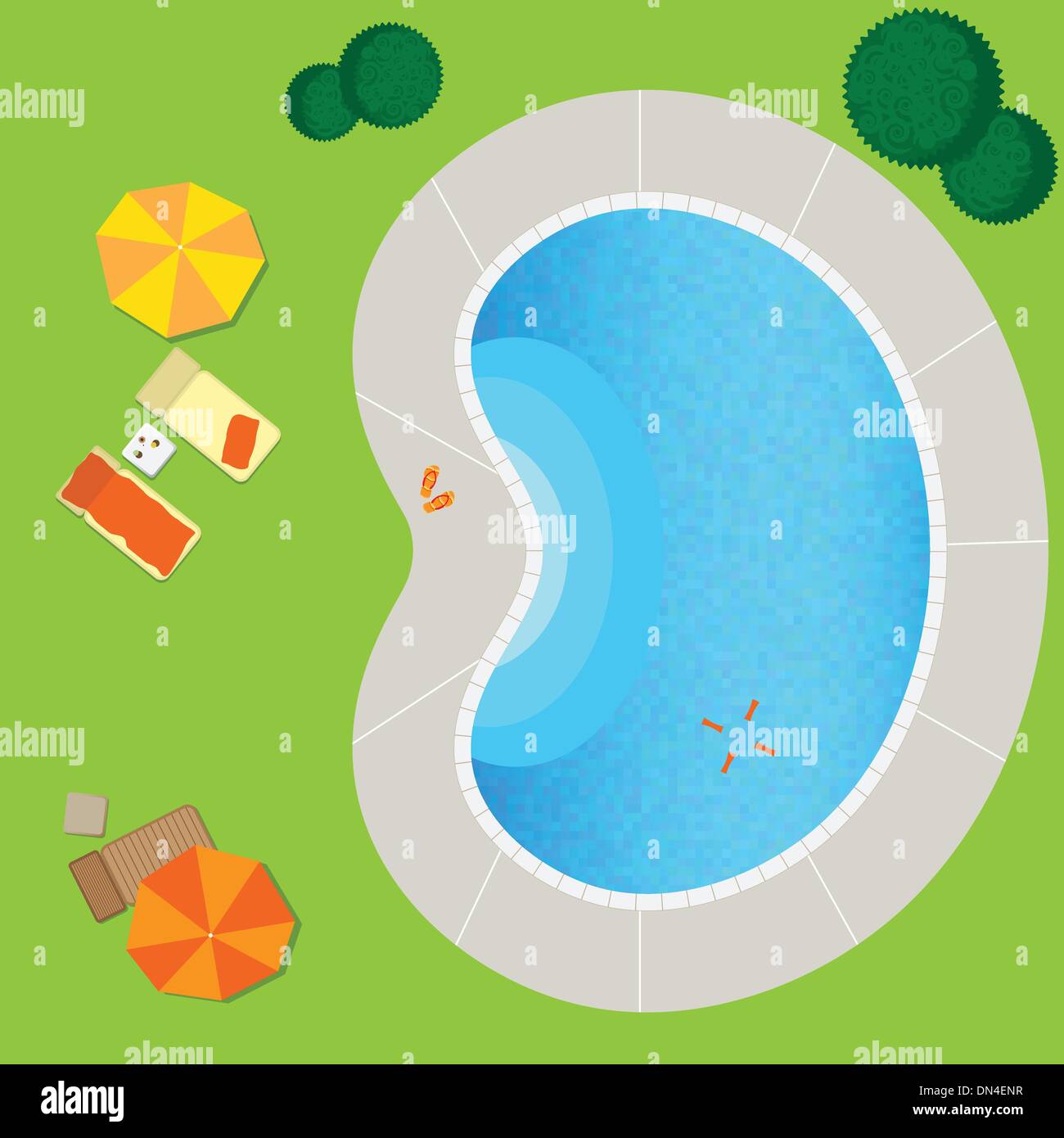 Swimming pool drawing Stock Vector Images - Alamy