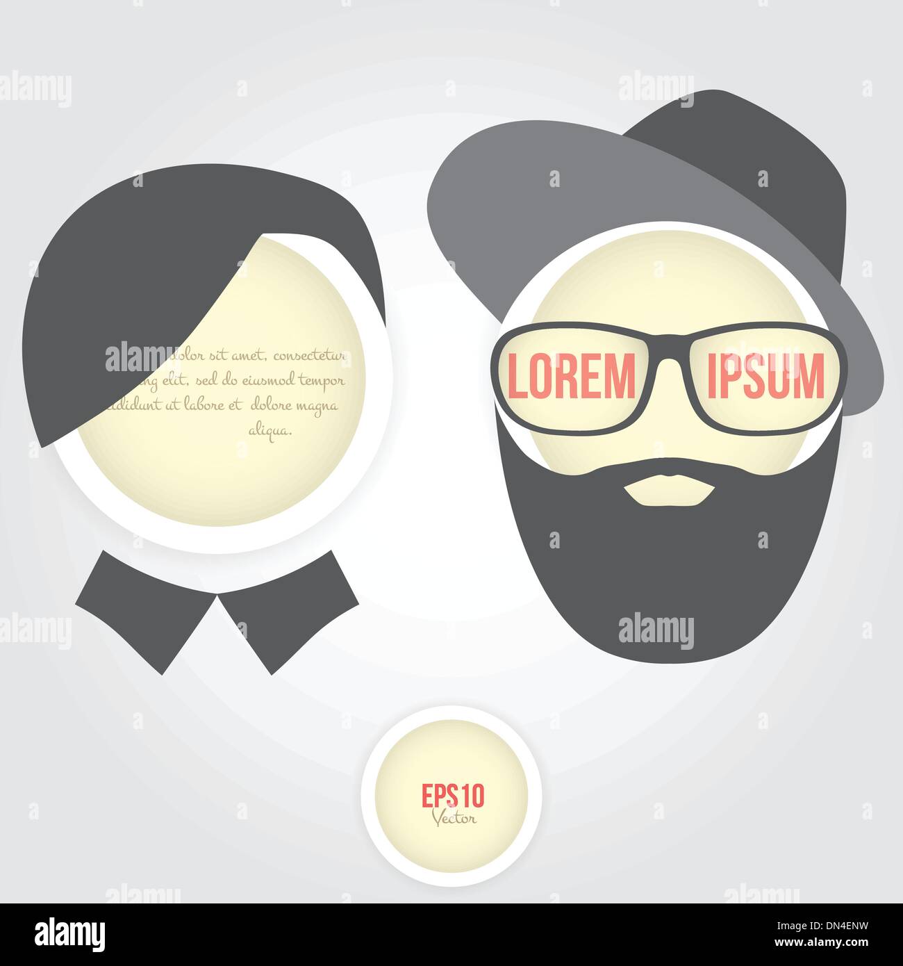 Hat faces Stock Vector Images - Alamy