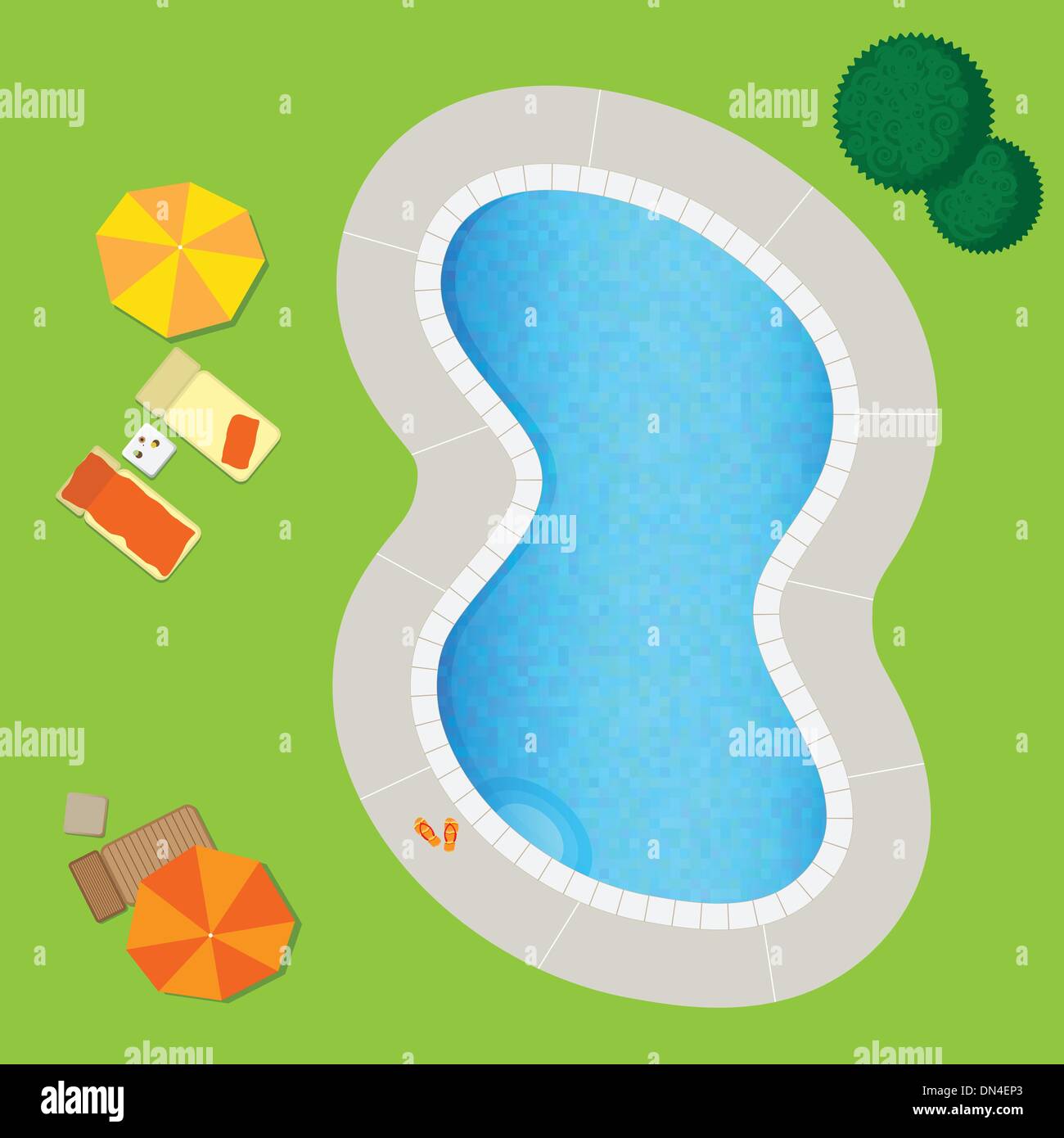 Swimming pool drawing Stock Vector Images - Alamy