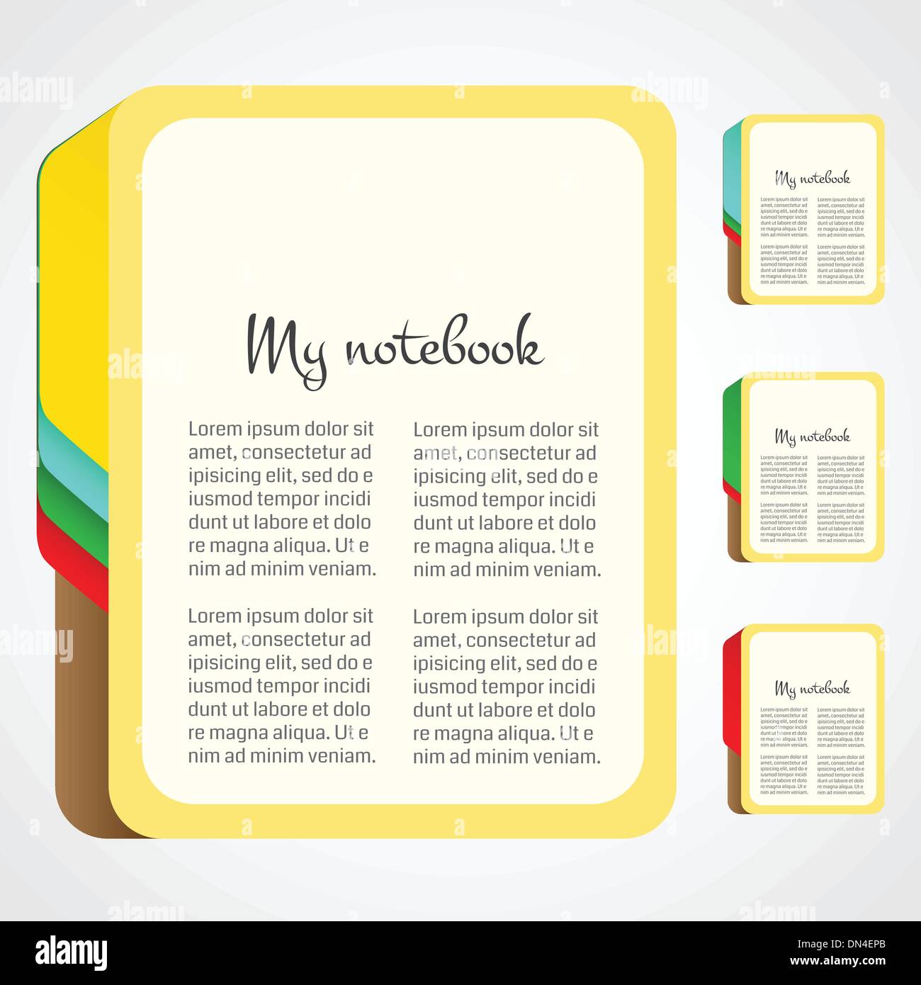 Notebook tag Stock Vector Images - Alamy