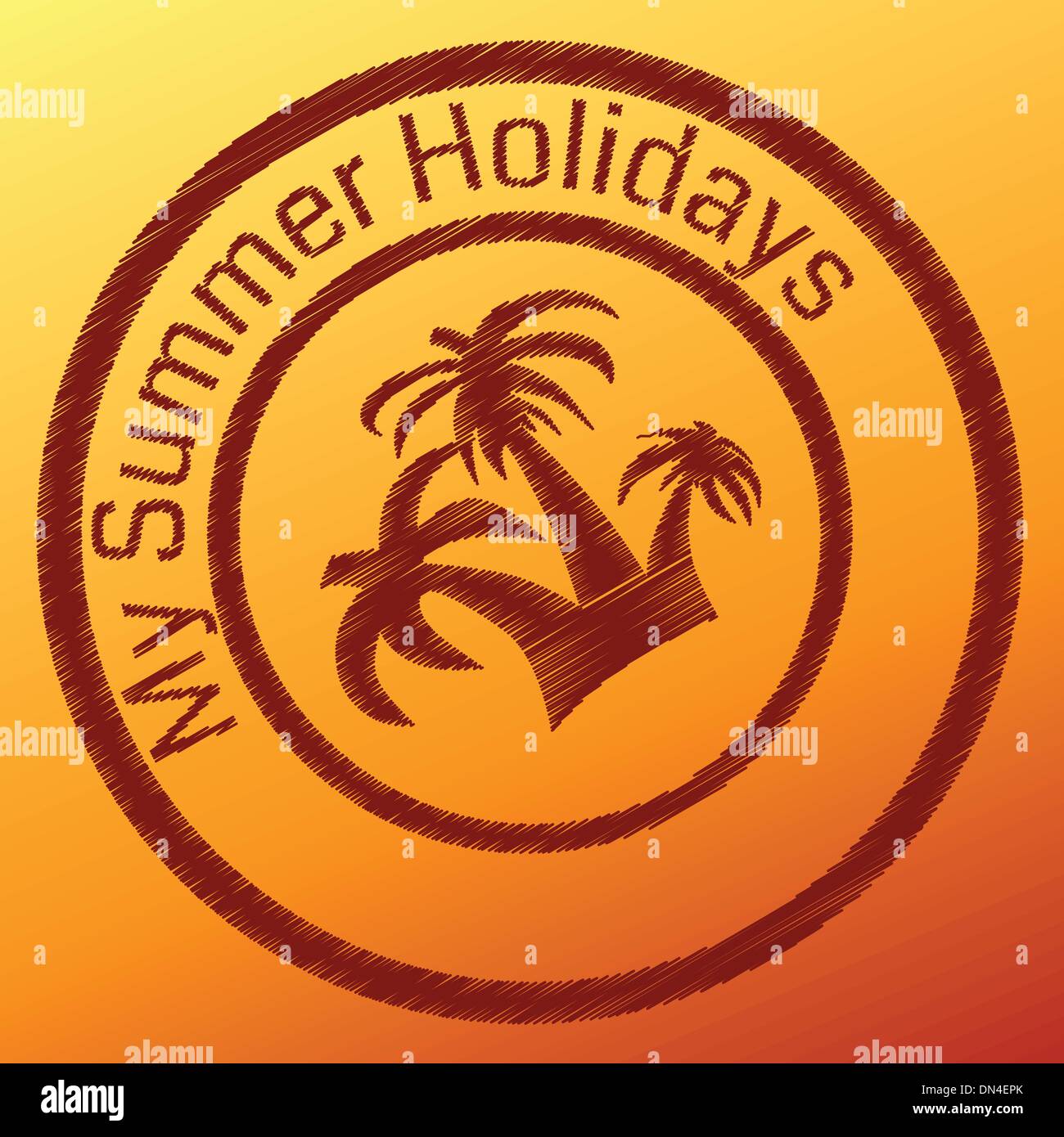 Empty sunny tropical summer beach Stock Vector Images - Alamy