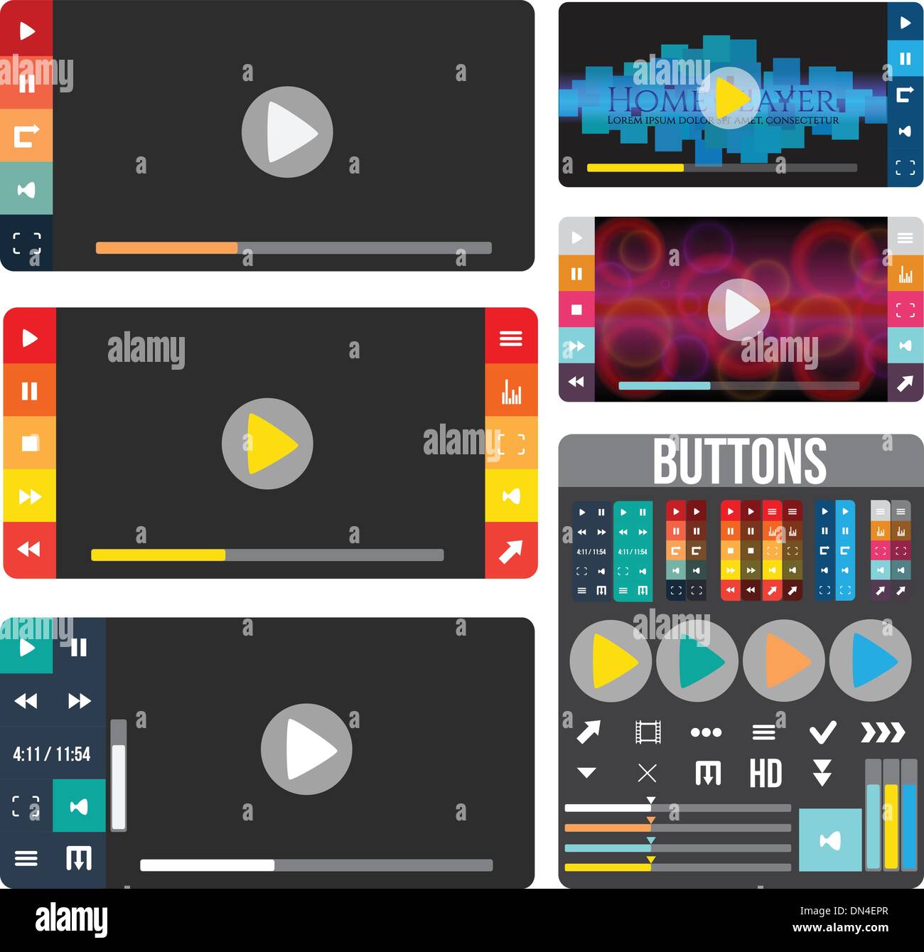 Digital media player Stock Vector Images - Alamy