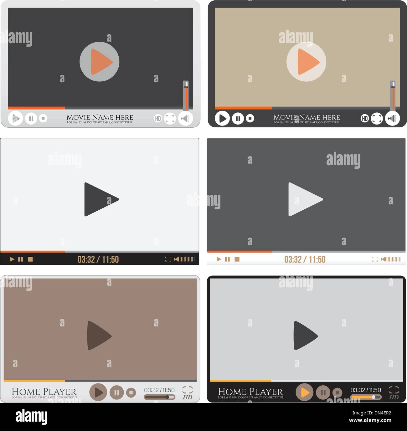 Digital media player Stock Vector Images - Alamy