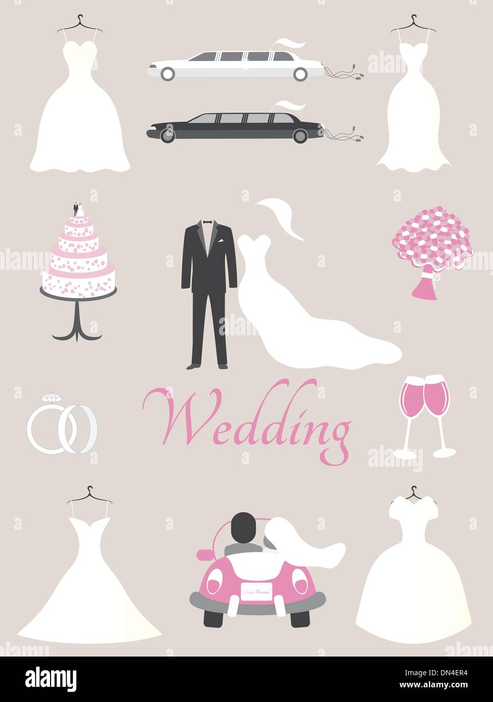 Classic wedding couple Stock Vector Images - Alamy
