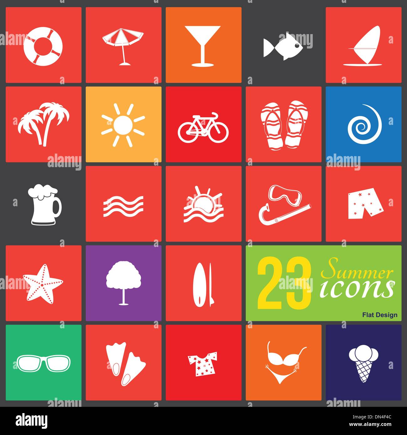 Summer nature icons Stock Vector Images - Alamy