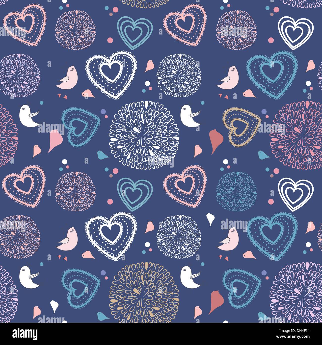 Card flowers seamless pattern Stock Vector Images - Alamy