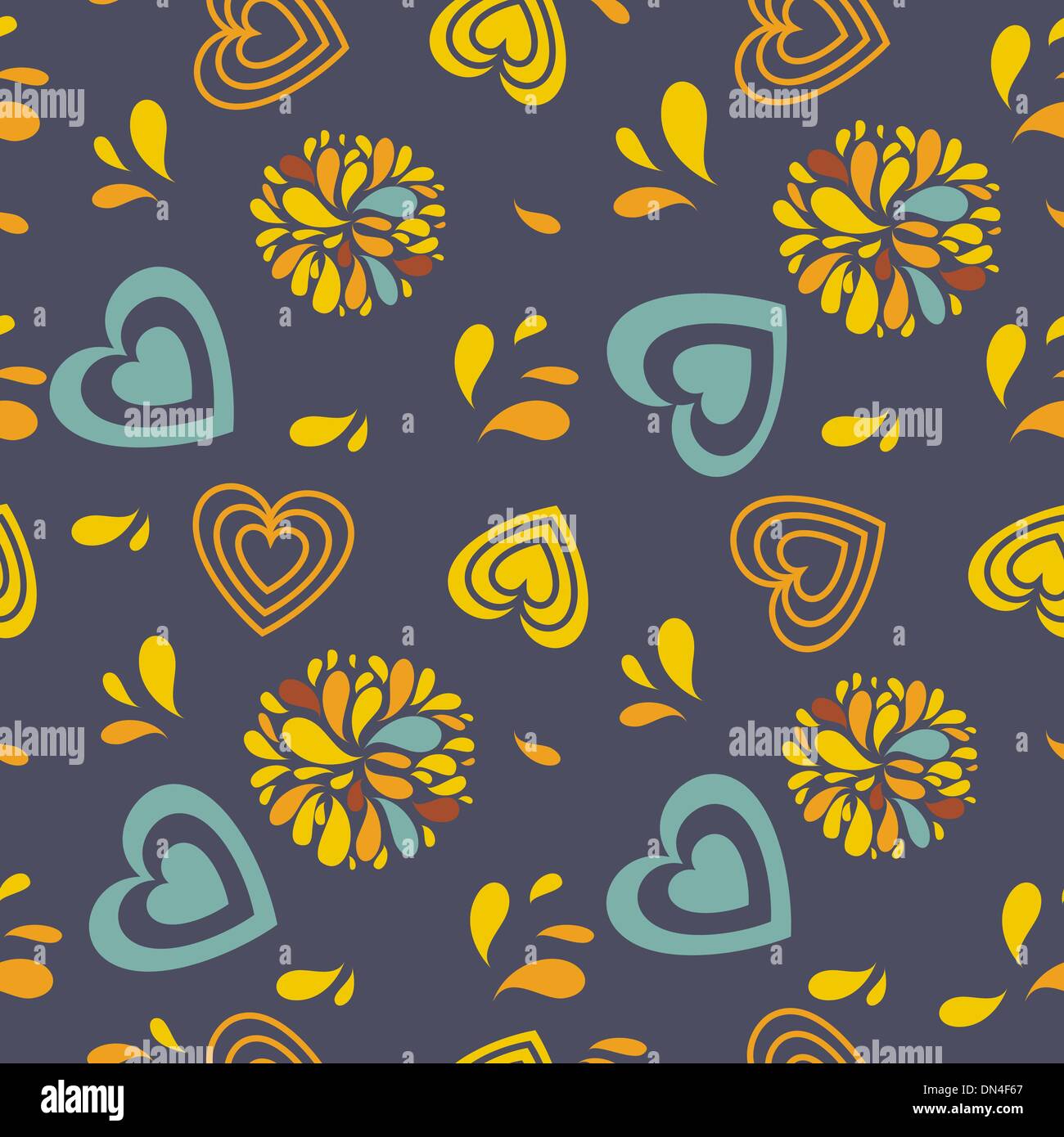Card flowers seamless pattern Stock Vector Images - Alamy