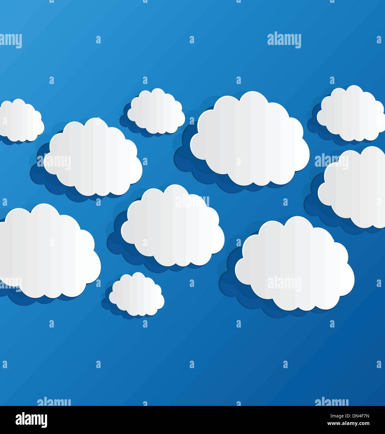 Cut out paper clouds Stock Vector Images - Alamy