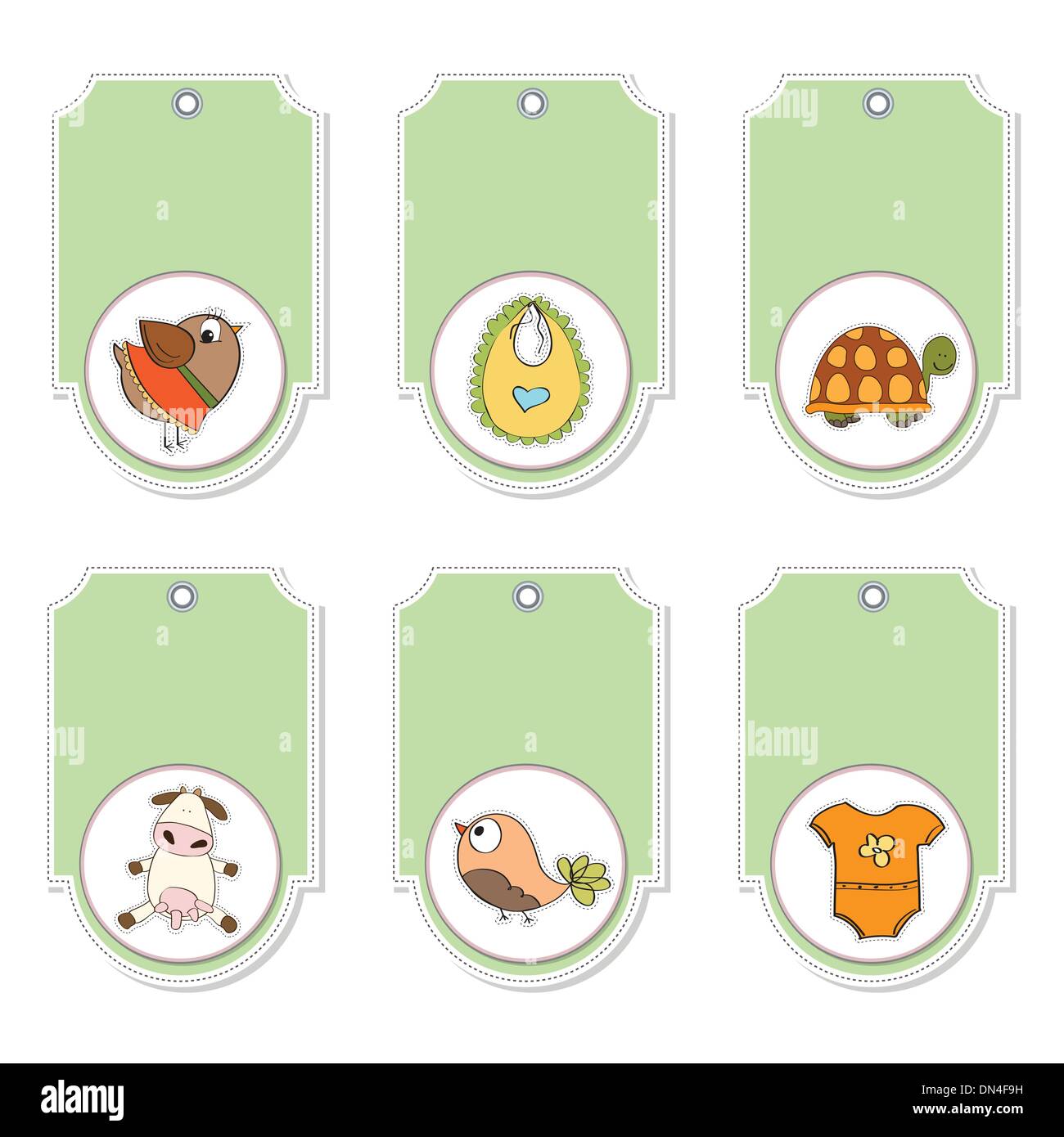 cartoon animals labels set Stock Vector Image & Art - Alamy