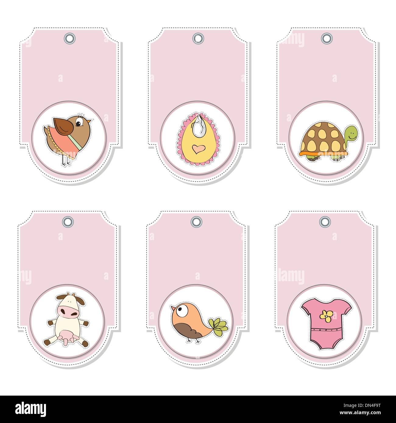 cartoon animals labels set Stock Vector Image & Art - Alamy