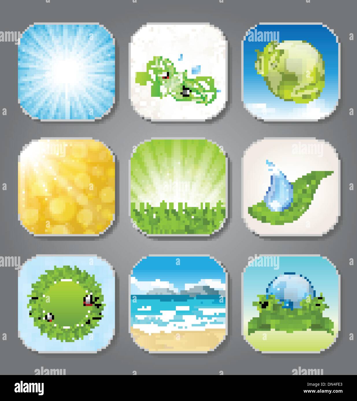 Set different backgrounds for the app icons Stock Vector Image & Art ...