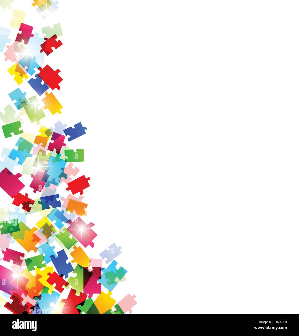 Abstract background with set colorful puzzle pieces Stock Vector Image ...