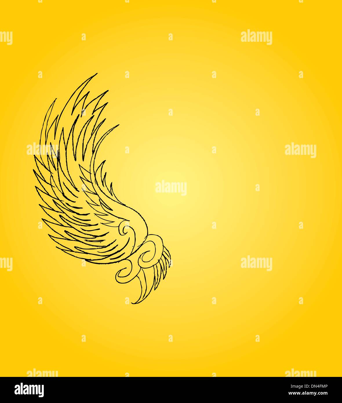 hand drawing wings vector art Stock Vector Image & Art - Alamy