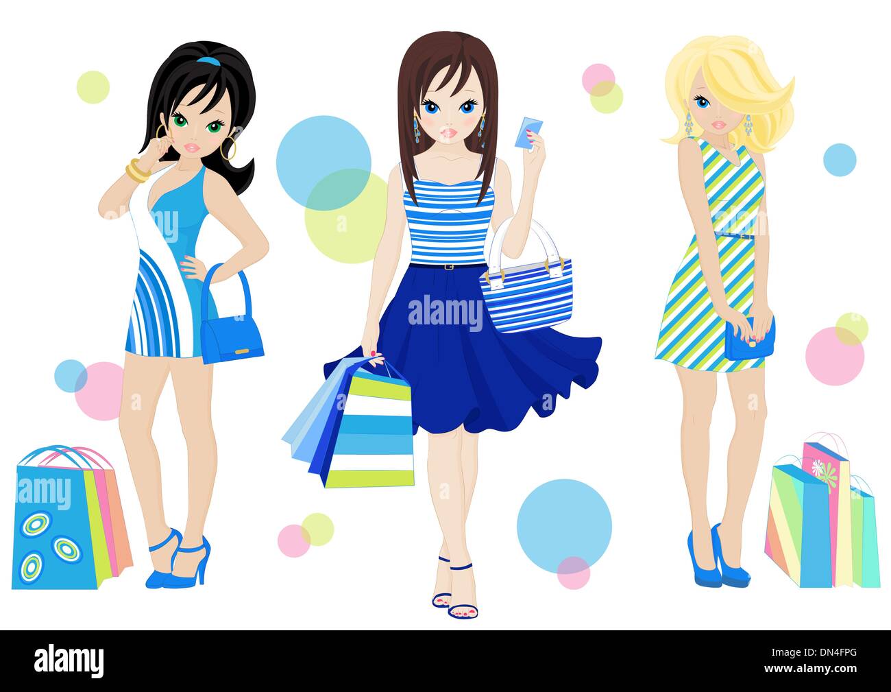 Girls summer clothing Stock Vector Images - Alamy