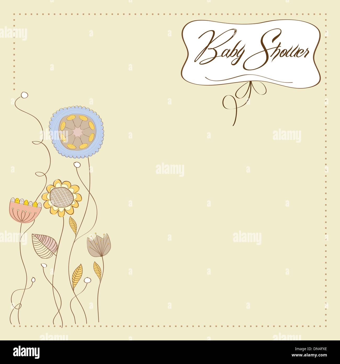 Note flowers bouquet Stock Vector Images - Alamy