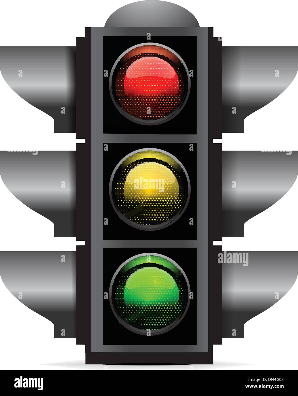 Black Traffic Lights Red Stop Stock Vector Images - Alamy