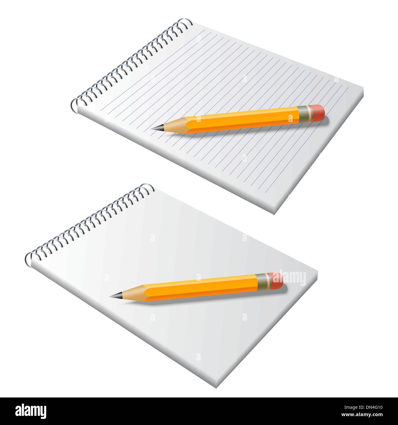 Pencil notepad Stock Vector Images - Alamy