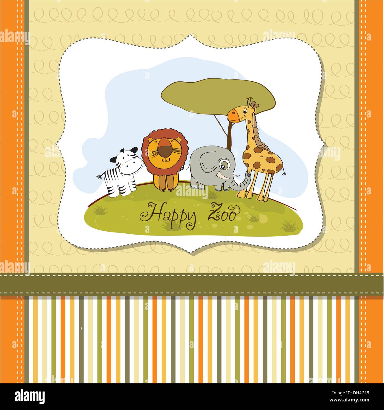 Banner zoo Stock Vector Images - Alamy