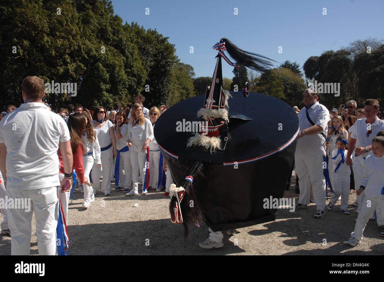 'Obby 'Oss festival Padstow Cornwall May Day Stock Photo - Alamy