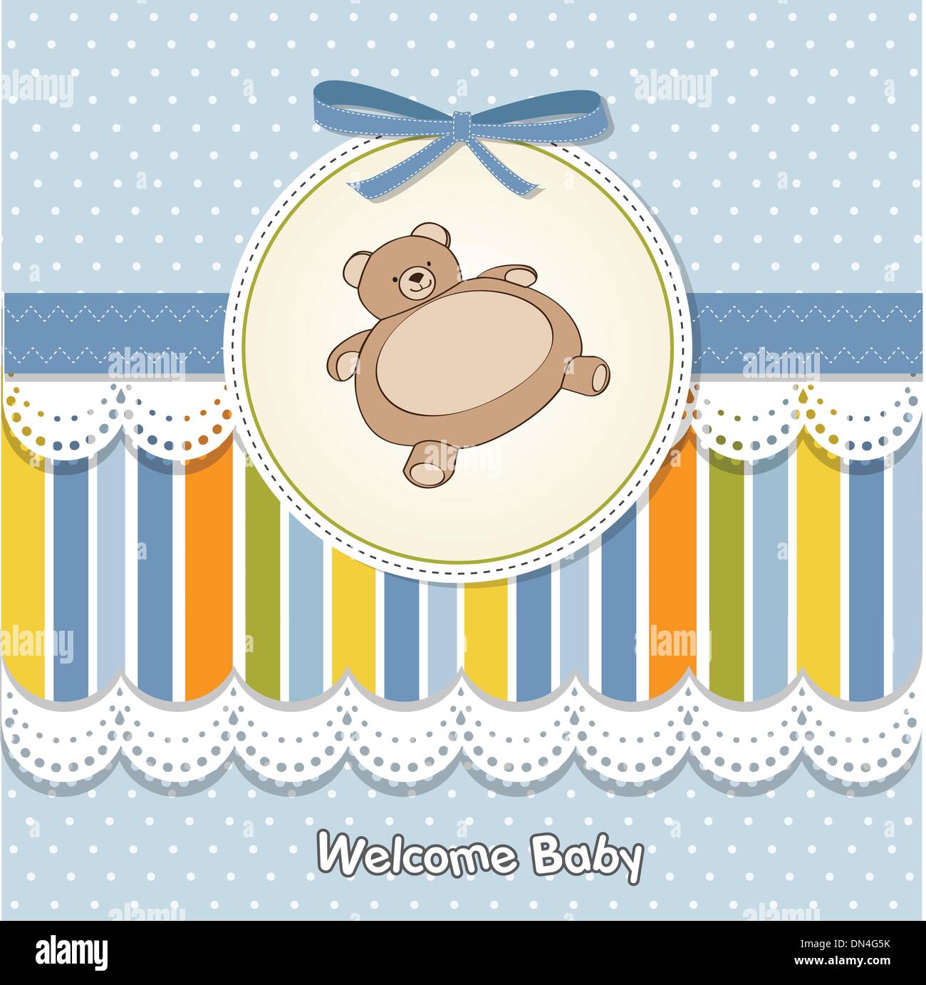 baby shower card with teddy bear toy Stock Vector Image & Art - Alamy