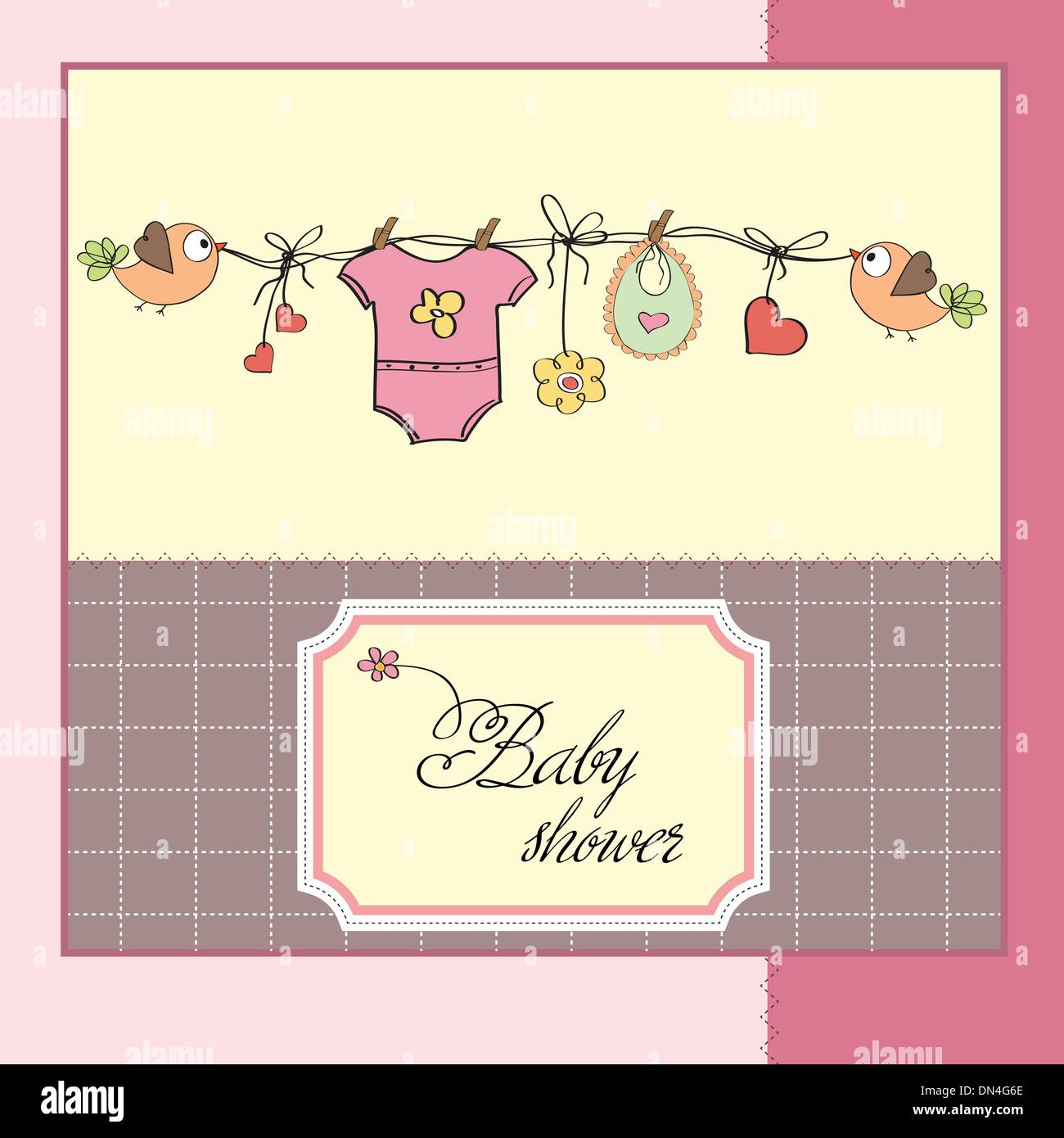 Baby shower template cute Stock Vector Images - Alamy