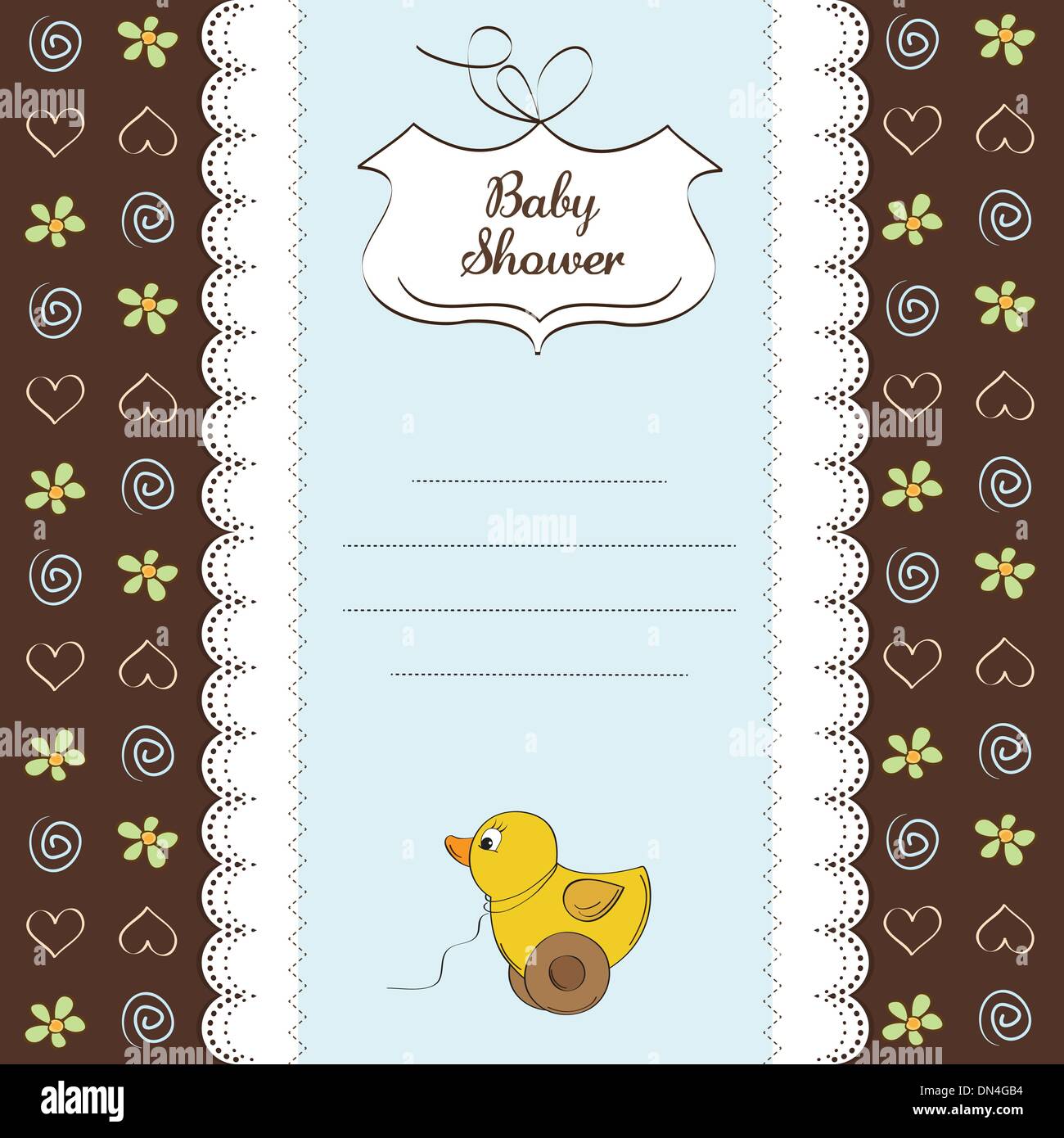 welcome card with duck toy Stock Vector Image & Art - Alamy