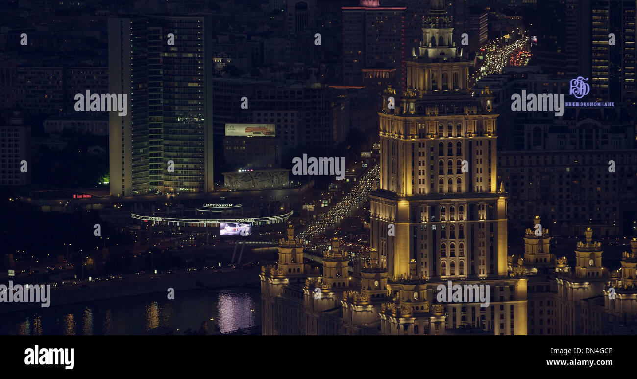 A night scene in Moscow Stock Photo - Alamy