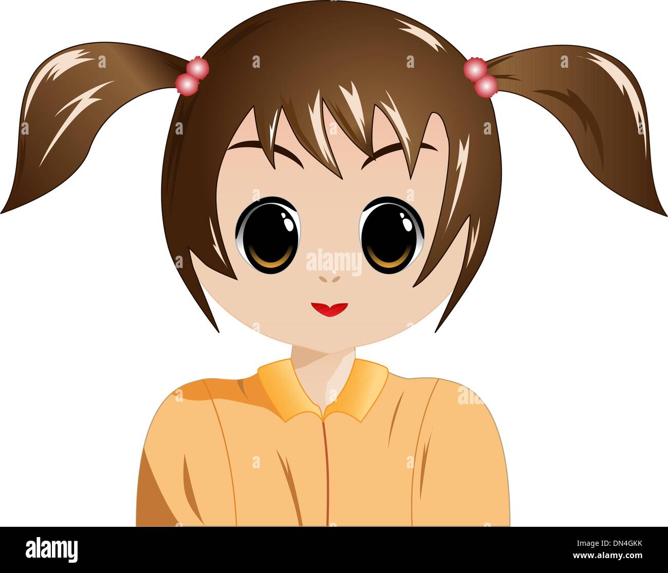 Anime girl vector vectors hi-res stock photography and images - Alamy