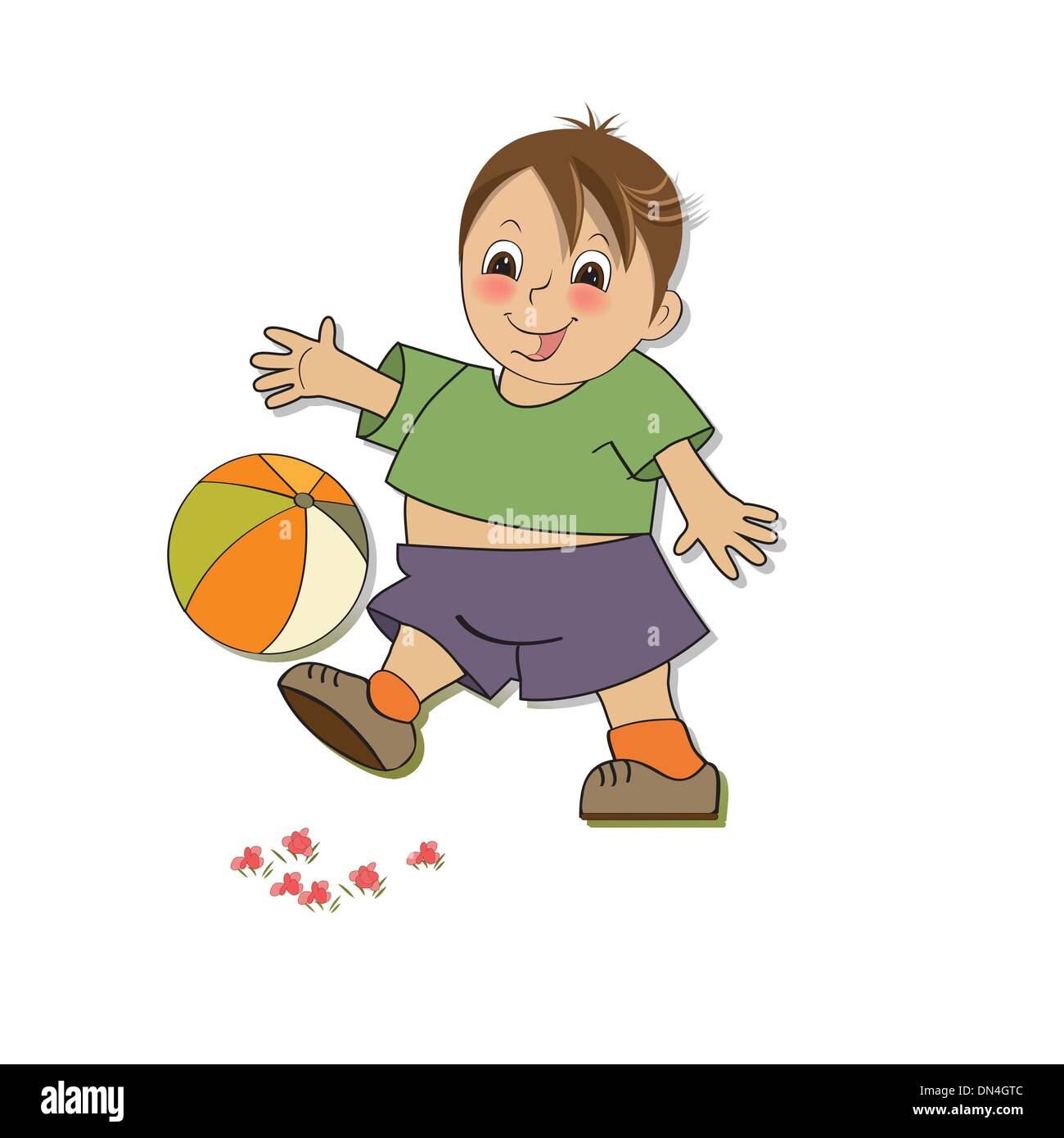 little boy playing ball Stock Vector Image & Art - Alamy