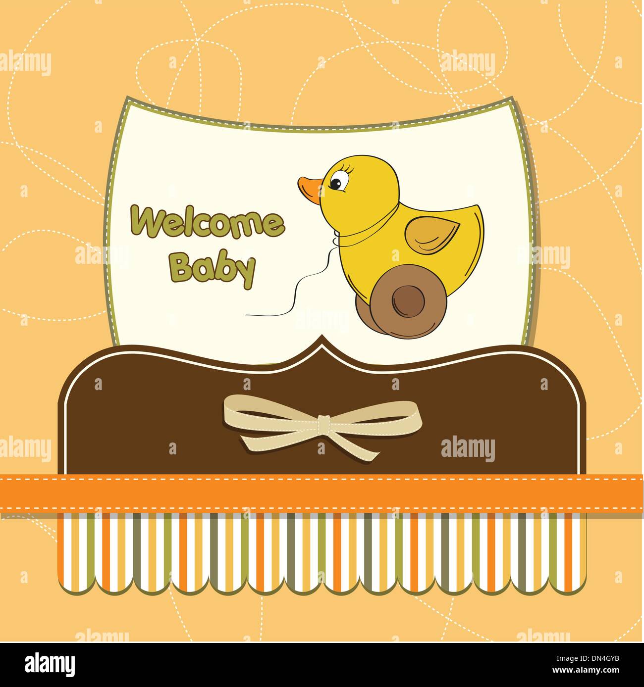 welcome card with duck toy Stock Vector Image & Art - Alamy