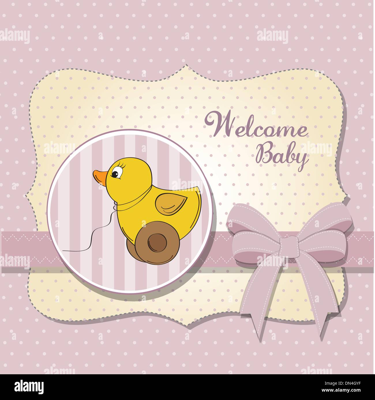 welcome card with duck toy Stock Vector Image & Art - Alamy