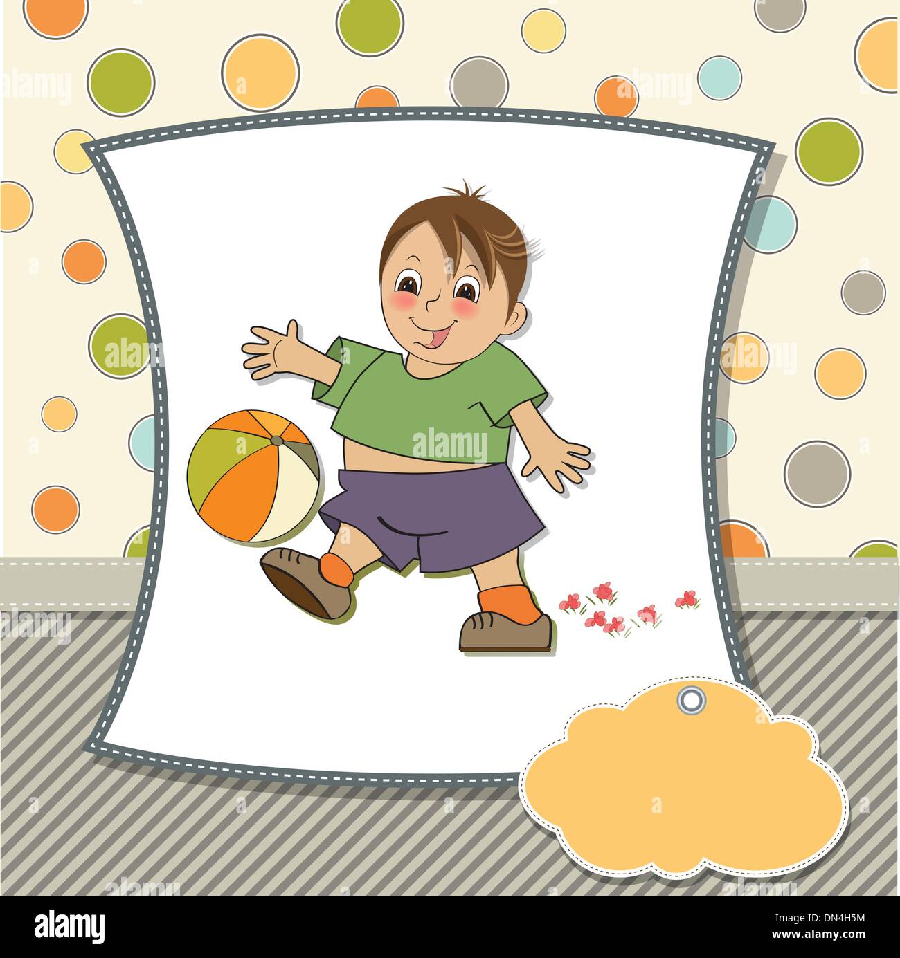 little boy playing ball Stock Vector Image & Art - Alamy