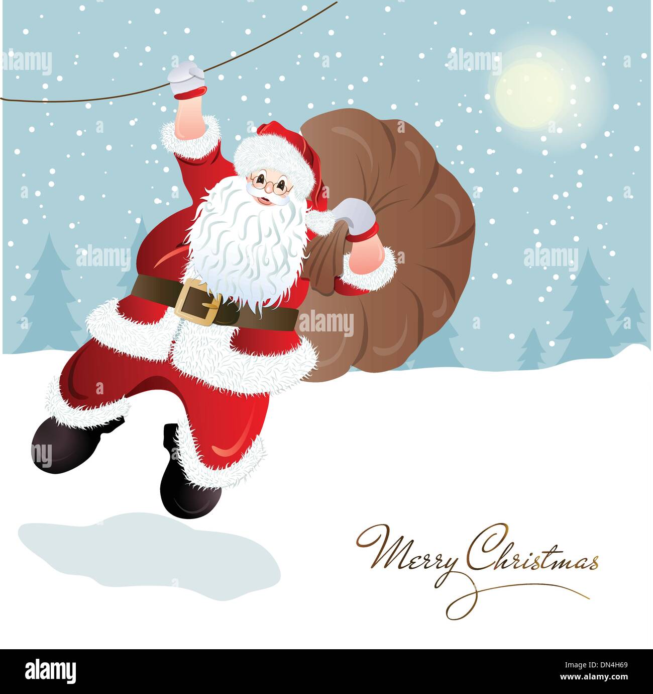 Cheerful santa design hi-res stock photography and images - Alamy