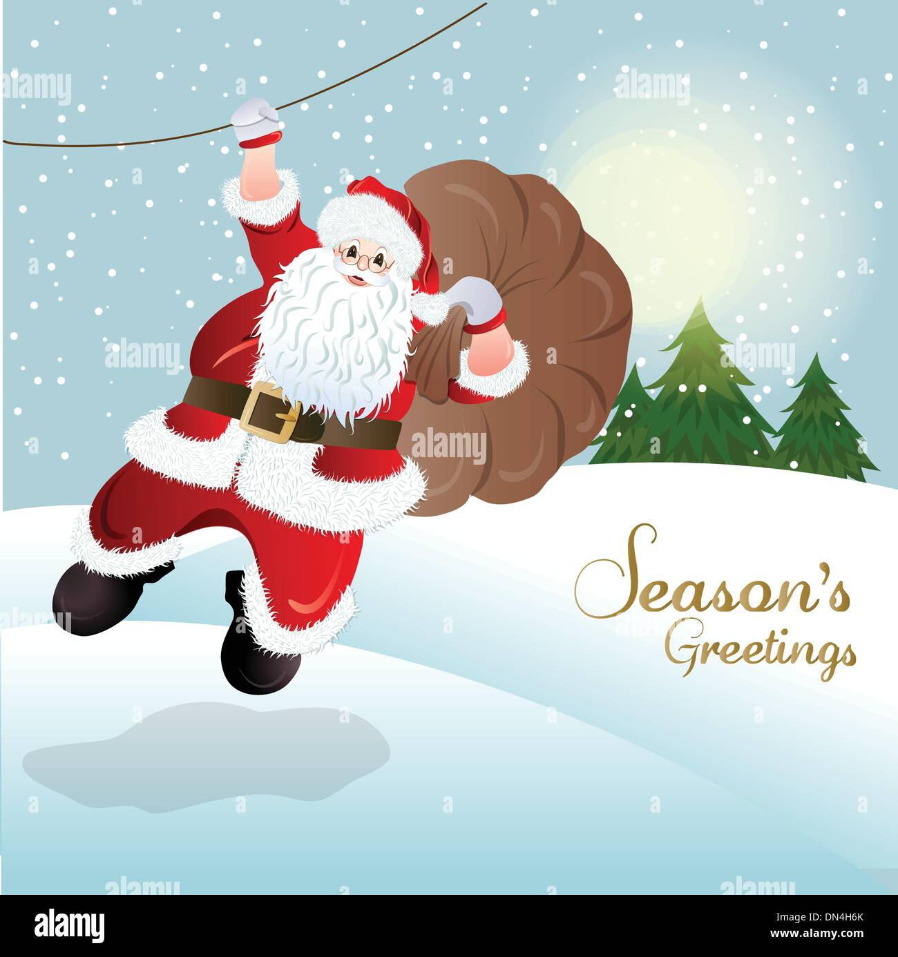 Santa Claus, greeting card design Stock Vector Image & Art - Alamy