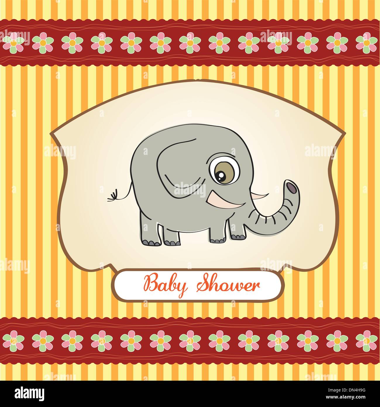 romantic baby announcement card Stock Vector Image & Art - Alamy