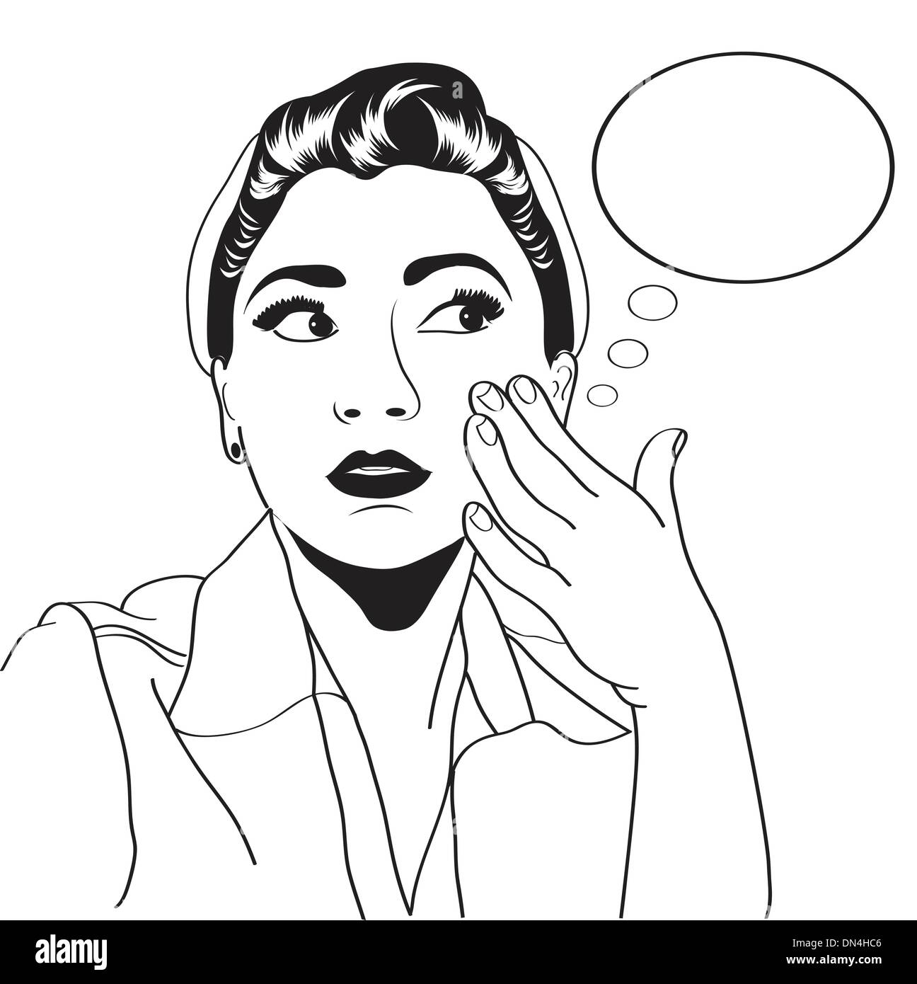 Girl speech Black and White Stock Photos & Images - Alamy