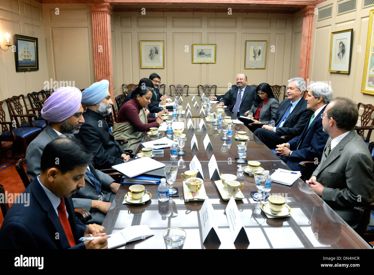 Secretary Kerry Meets With Indian Foreign Secretary Singh Stock Photo ...