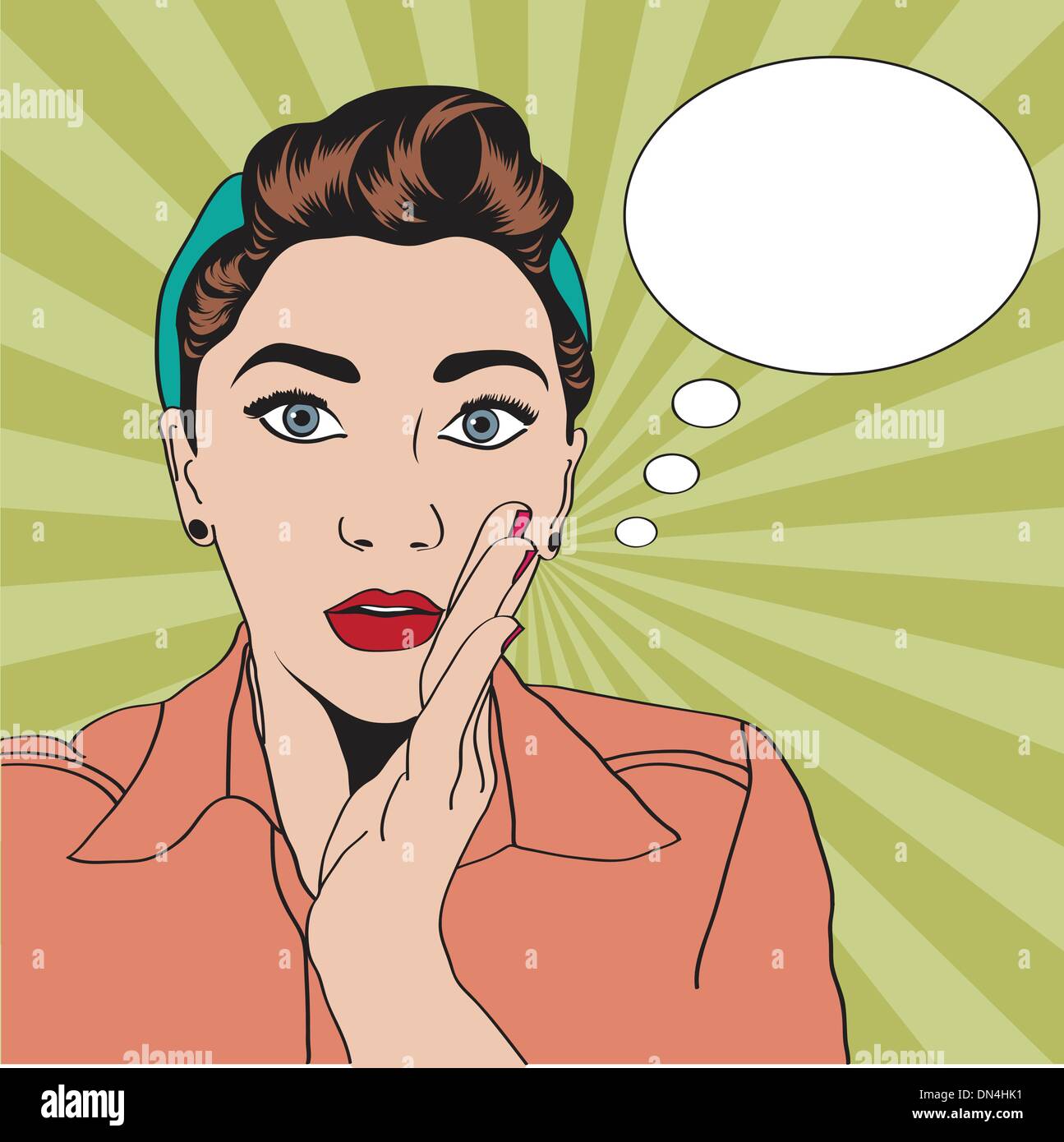 vintage pop art girl Stock Vector Image & Art - Alamy