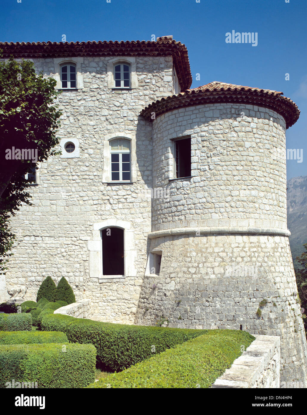 The Gourdon Castle, Gourdon, Provence-Alpes-Côte d'Azur, France Stock ...
