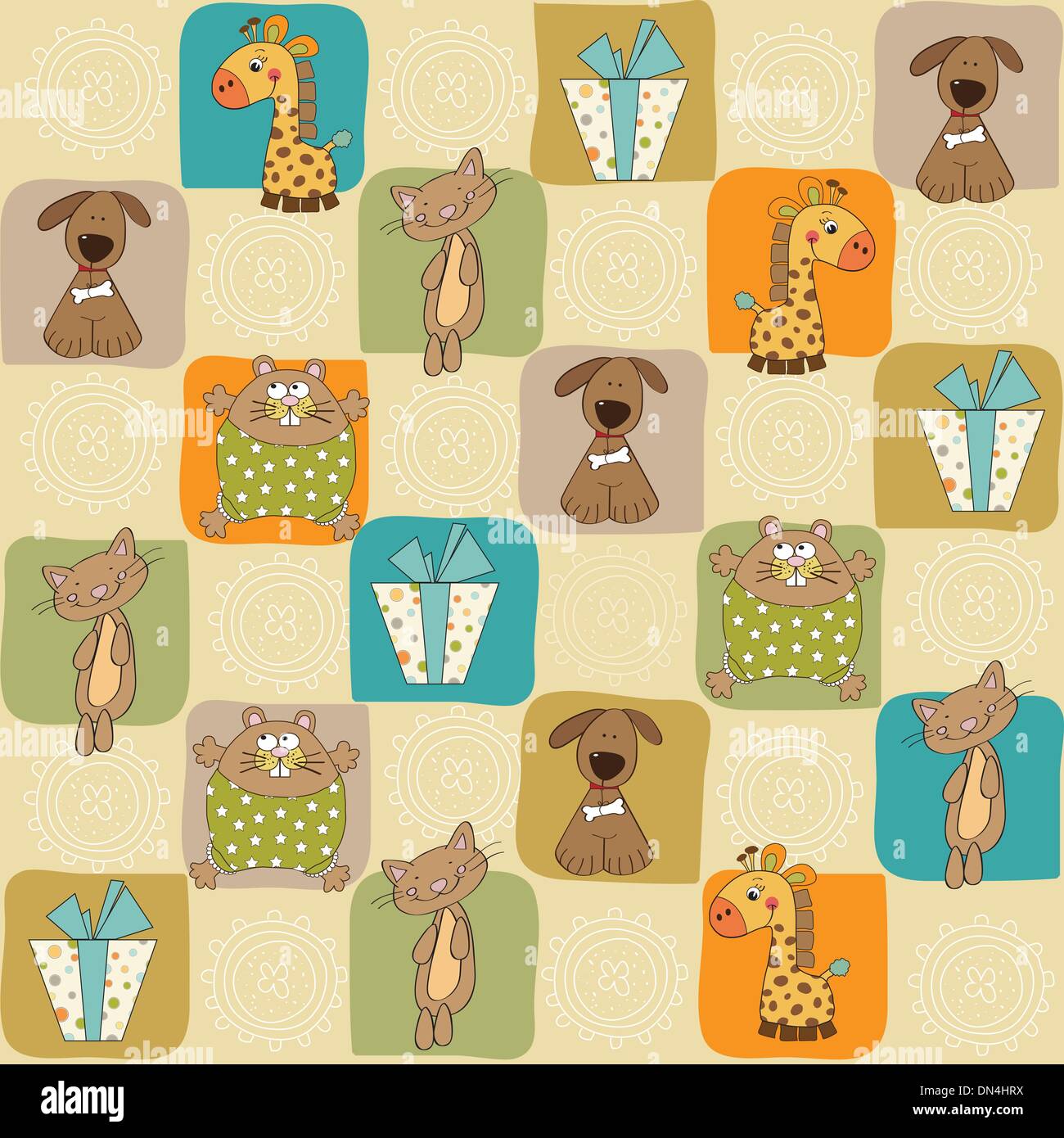 Baby toys seamless pattern Stock Vector Images - Alamy