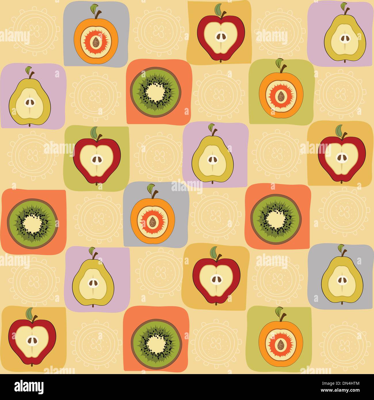 Seamless pattern of fruit Stock Vector Images - Alamy