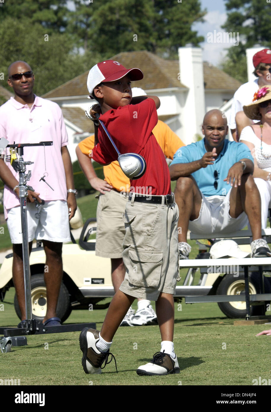 Aug 27, 2006; Raleigh, NC, USA; Golf Prodigy JORDAN EUGENIO makes an ...