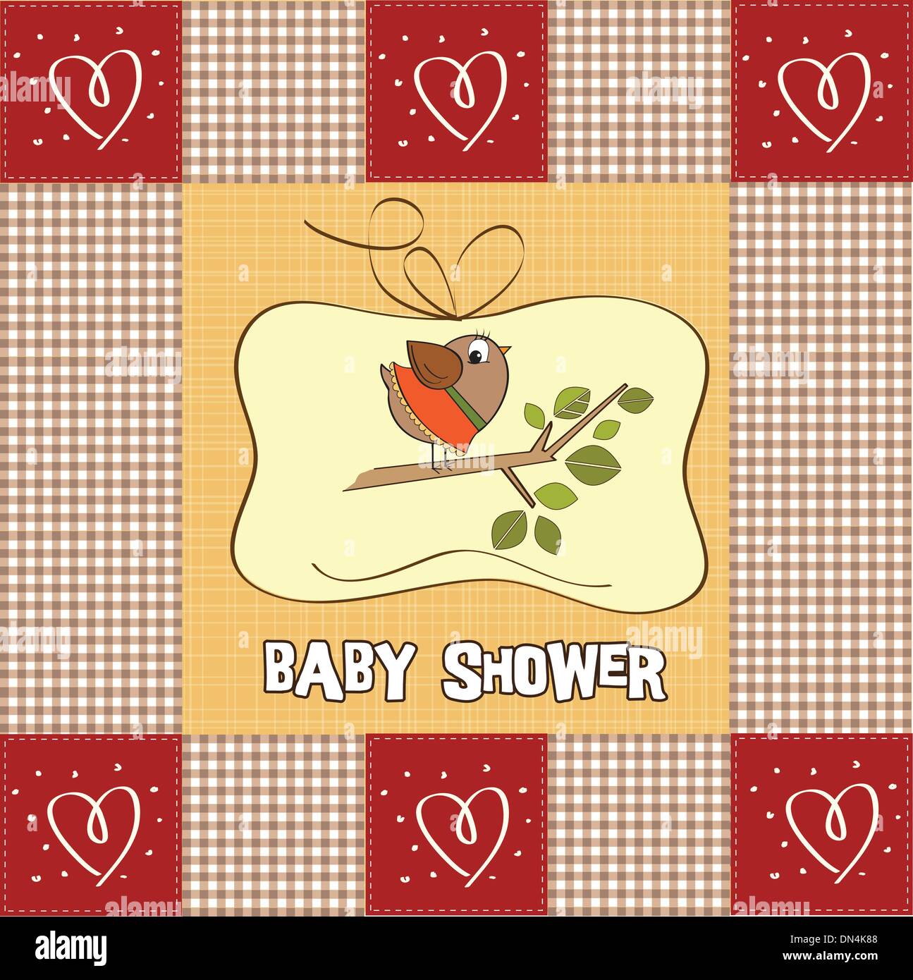 welcome baby card with funny little bird Stock Vector Image & Art - Alamy