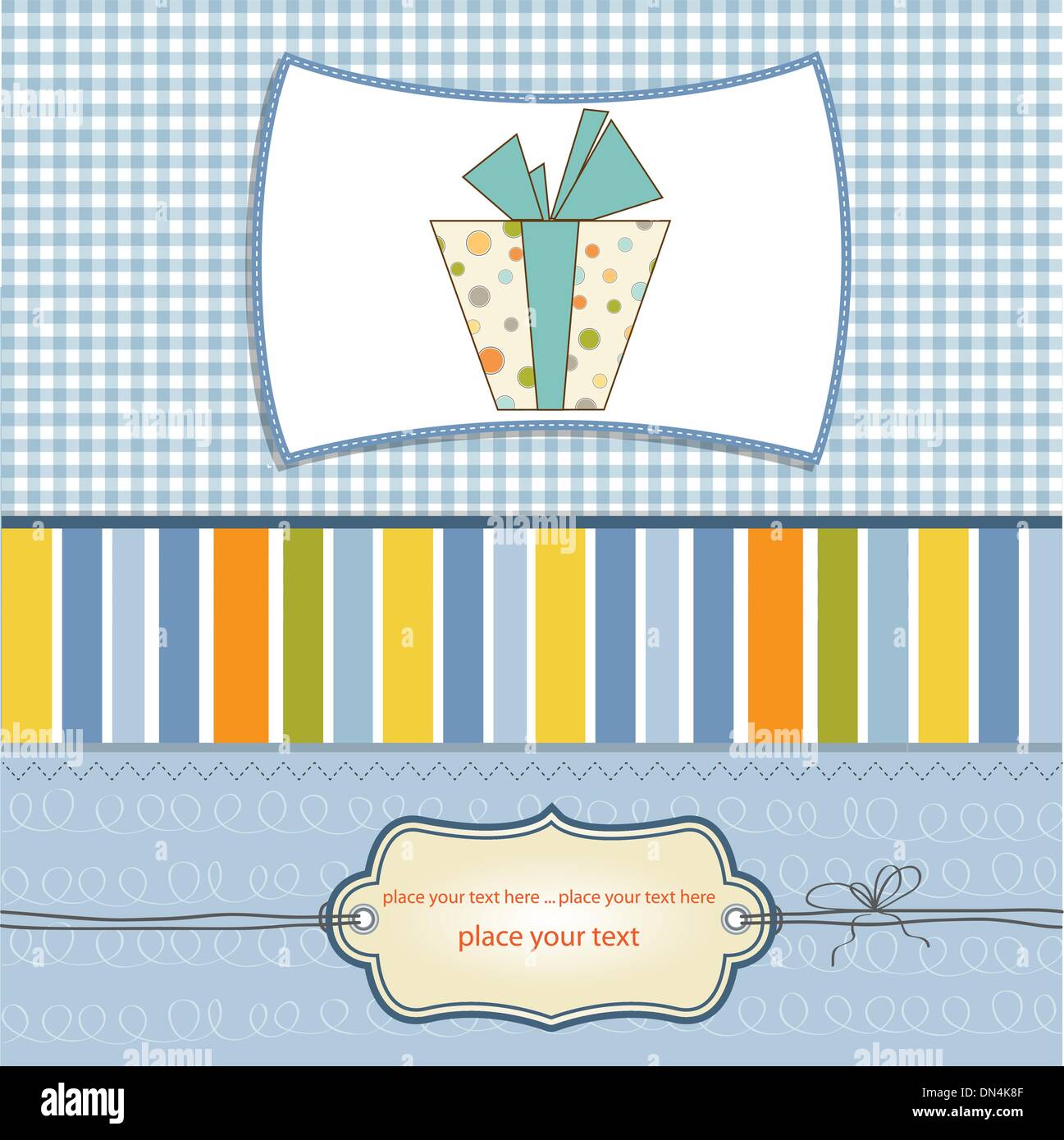 birthday card with gift box Stock Vector Image & Art - Alamy