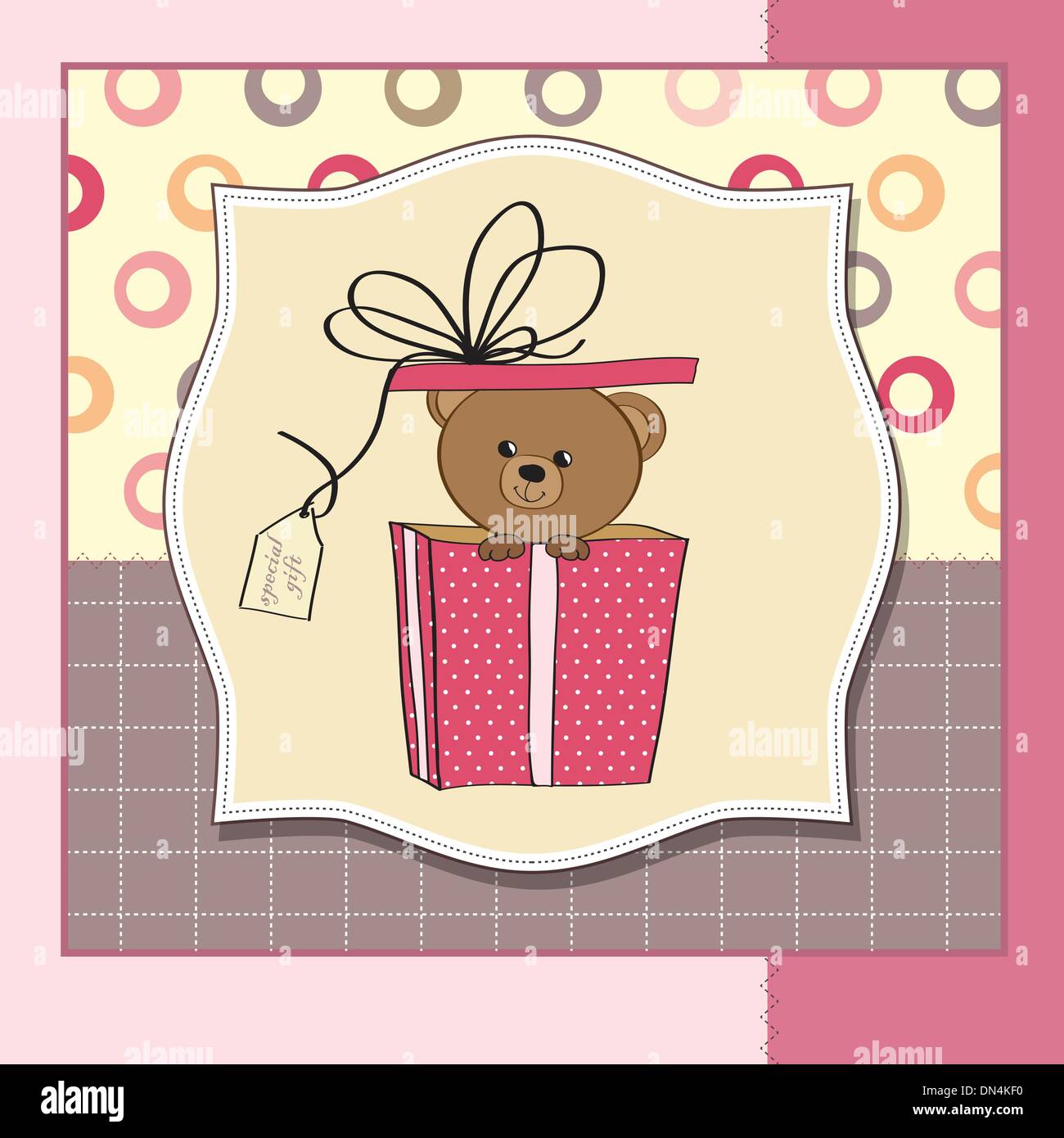birthday greeting card with teddy bear Stock Vector Image & Art - Alamy